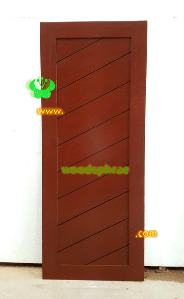 ประตูไม้สักบานเดี่ยว B178 รับประกันตลอดอายุใช้งาน ประตูไม้สัก วู๊ดแพร่