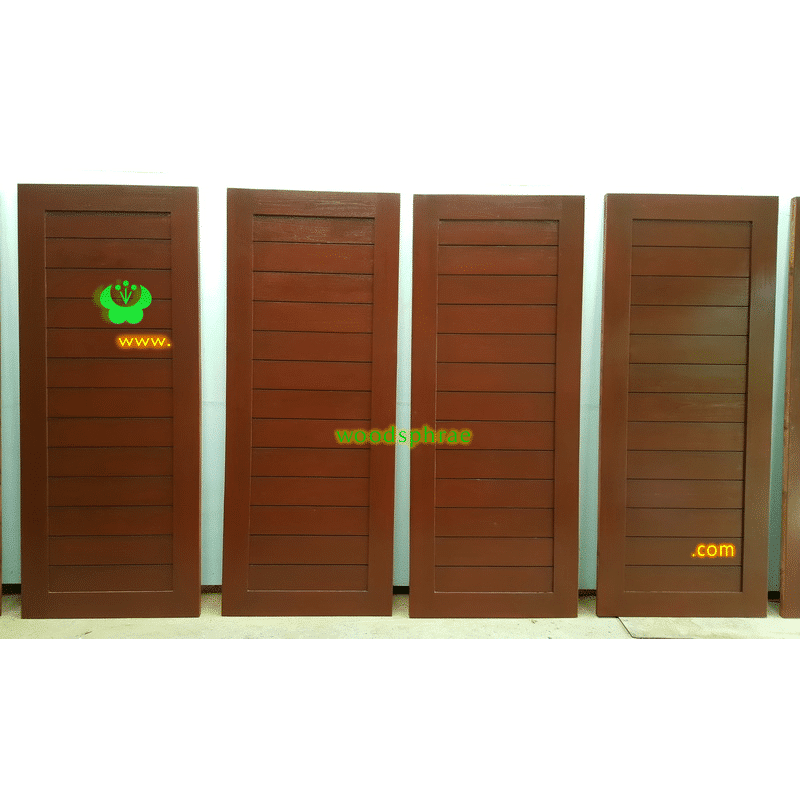 ประตูไม้สักบานเดี่ยว B328 รับประกันตลอดอายุใช้งาน ประตูไม้สัก วู๊ดแพร่